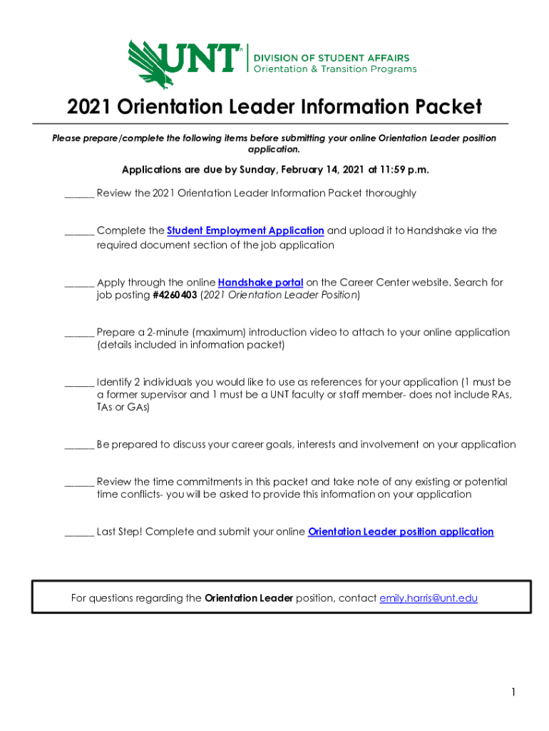Fillable Online studentaffairs unt orientation.ucf.eduresourcesconfirmation-packet2021 ...
