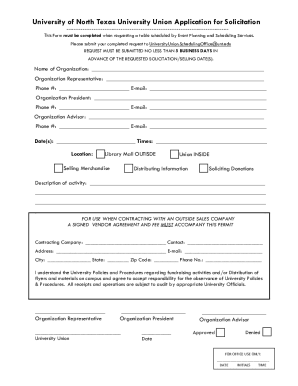 Fillable Online studentaffairs unt studentaffairs.unt.edu solicitation2021v4University of North ...