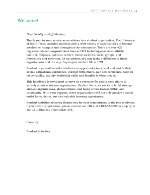 Fillable Online studentaffairs unt uwosh.edu01SAMPLE-Faculty-Welcome-LetterSAMPLE: Faculty ...