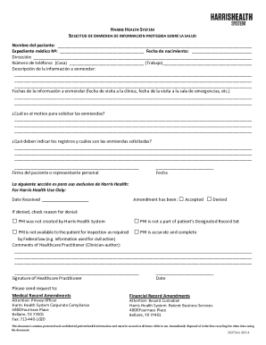 Fillable Online es.harrishealth.orgaccess-carepatient ...