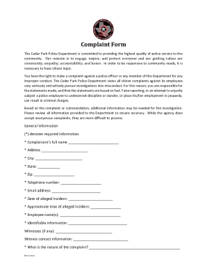 Fillable Online policecomplaints.mass.govcomplaintPolice misconduct ...