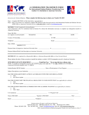 Fillable Online INTERNATIONAL STUDENT IMMIGRATION FORM Fax Email Print ...