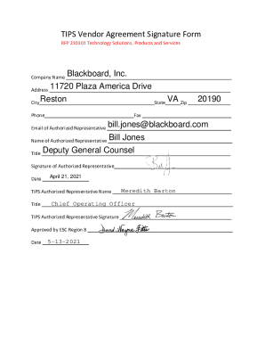 Fillable Online Cooperative Purchasing Agreement (#210101 - TIPS-USA ...