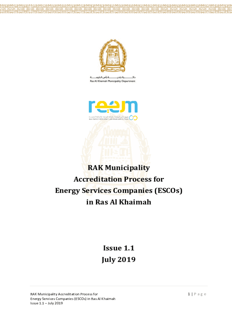 Fillable Online RAK Municipality ESCO Accreditation Process Fax Email Print - pdfFiller