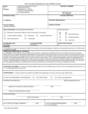 Fillable Online Part I. Connecticut Department of Labor (CTDOL ...