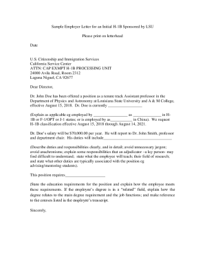Fillable Online Sample Employment Verification Letter for H1B Stamping ...