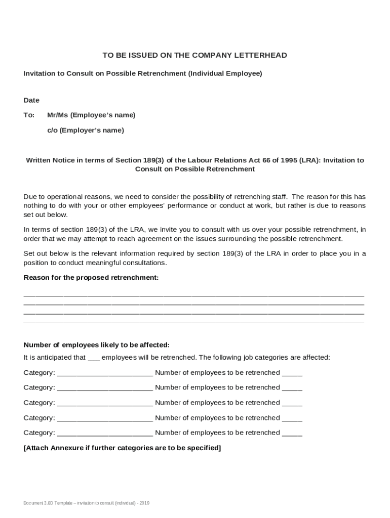 The Retrenchment Process and Your Legal Rights - LAW FOR ALL Doc ...