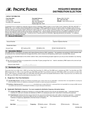 Fillable Online Fillable Online Required Minimum Distribution Request ...