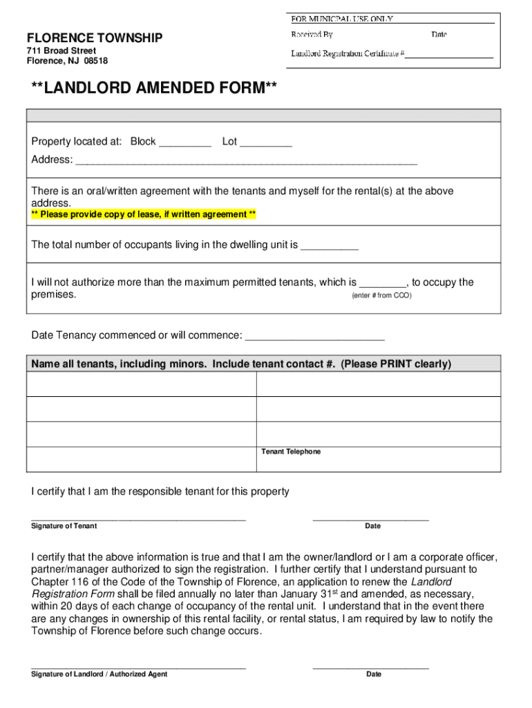 Fillable Online LANDLORD IDENTITY REGISTRATION STATEMENT Fax Email ...