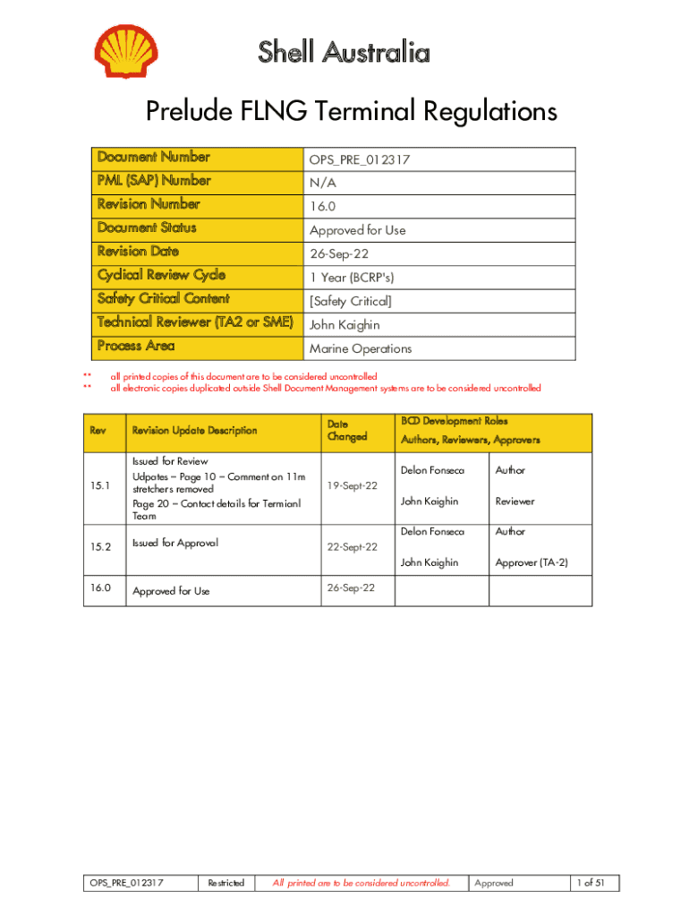 Fillable Online Statement: Prelude FLNGShell Australia Fax Email Print ...