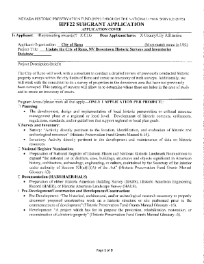 Fillable Online About - Historic Preservation Fund (U.S. National Park ...