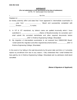 Fillable Online (DOC) Affidavit / No Objection Certificate - Academia ...