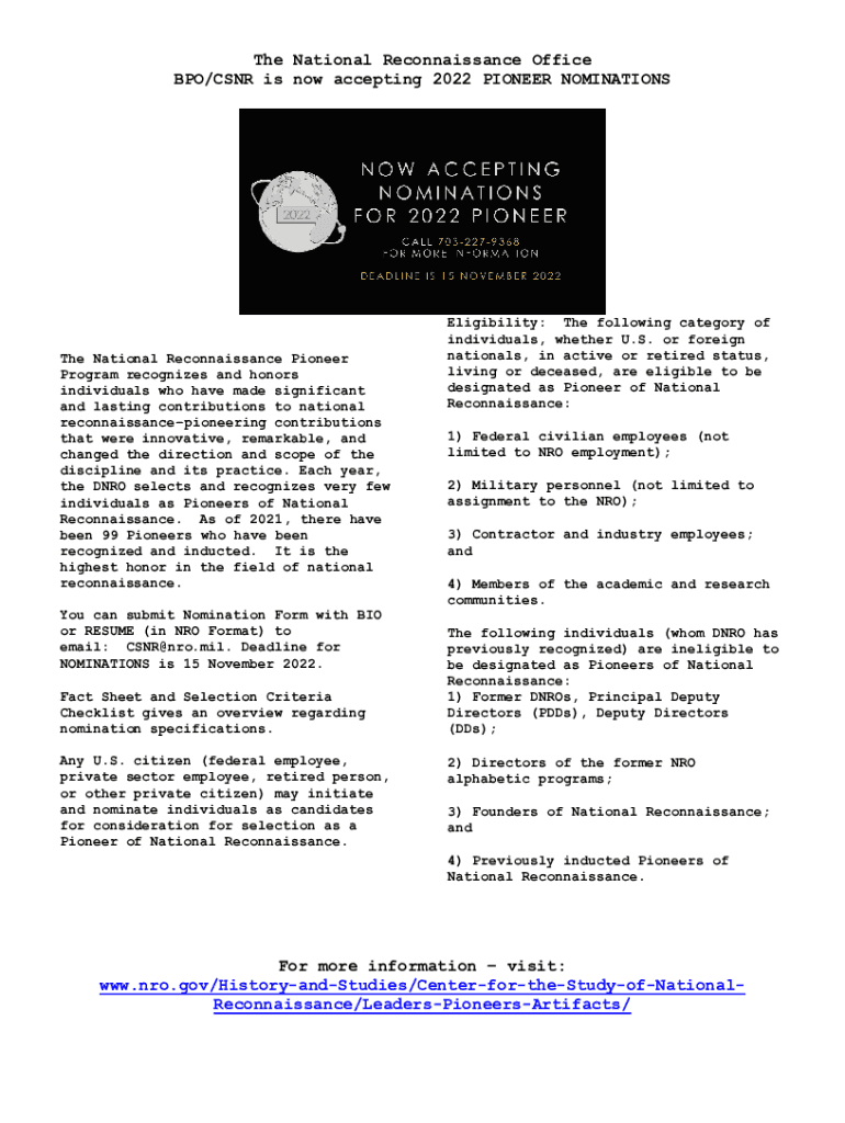 Fillable Online National Reconnaissance Office expands use of ...