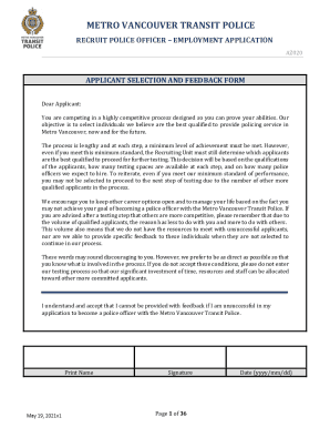 Fillable Online Becoming an MTA Police OfficerMetro police application ...