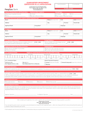 Fillable Online Guaranteed Investment Certificates (GICs ...