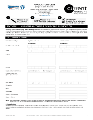 Fillable Online Joint Account Application Form - Fill Out and Sign ...
