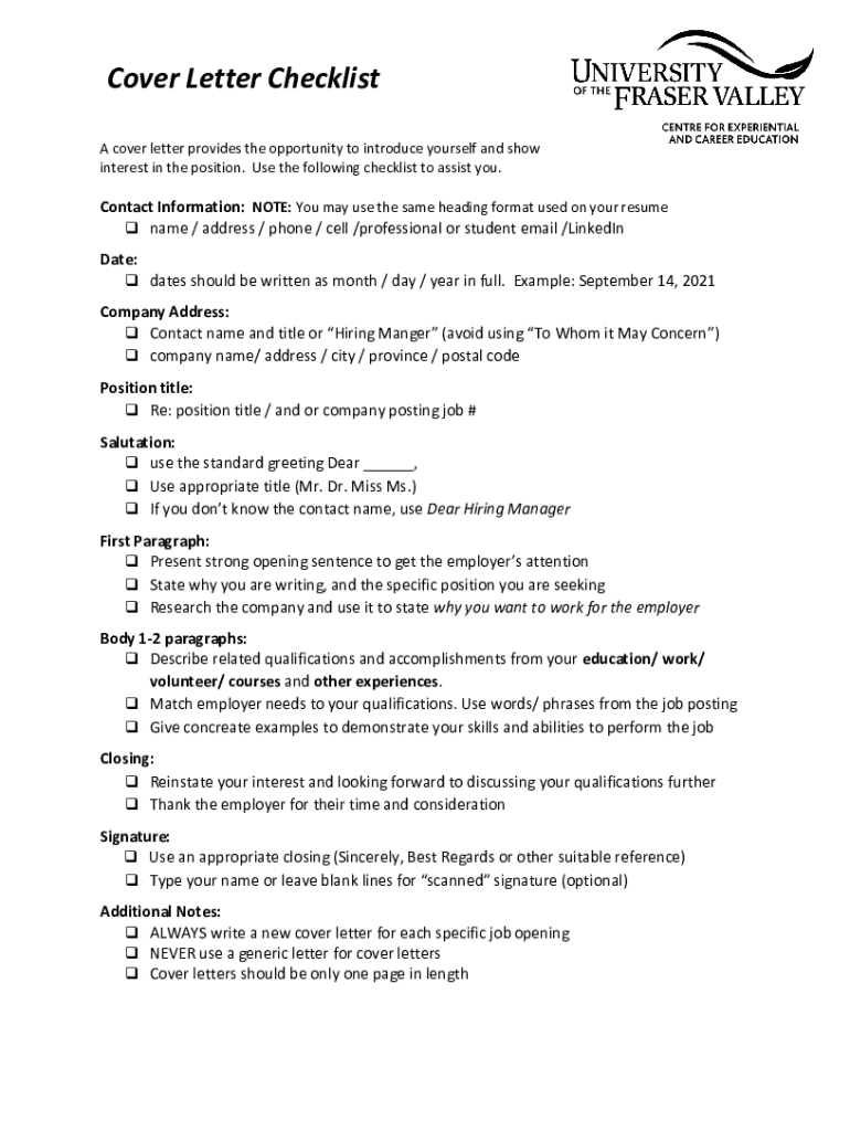 Fillable Online careers.appstate.eduindexCover Letters - Appalachian ...