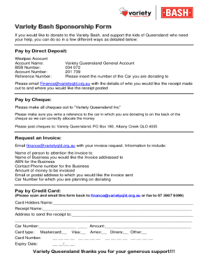 Fillable Online Fillable Online variety org Variety Bash Sponsorship ...