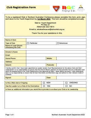 Fillable Online Club Registration Form TemplateJotform Fax Email Print ...