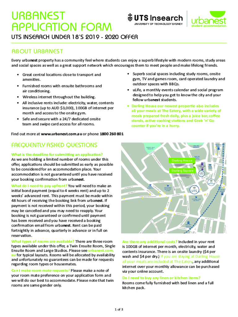 Fillable Online Fillable Online urbanest application form - UTS ...