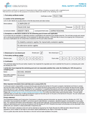 Fillable Online FORM 23 POOL SAFETY CERTIFICATE - s3-ap-southeast-2 ...