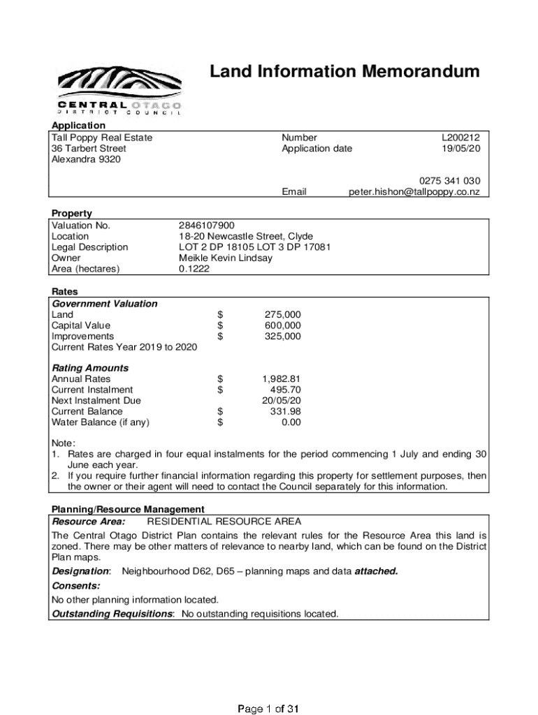 Fillable Online Land Information Memorandum (LIM) Report - Waipa ...