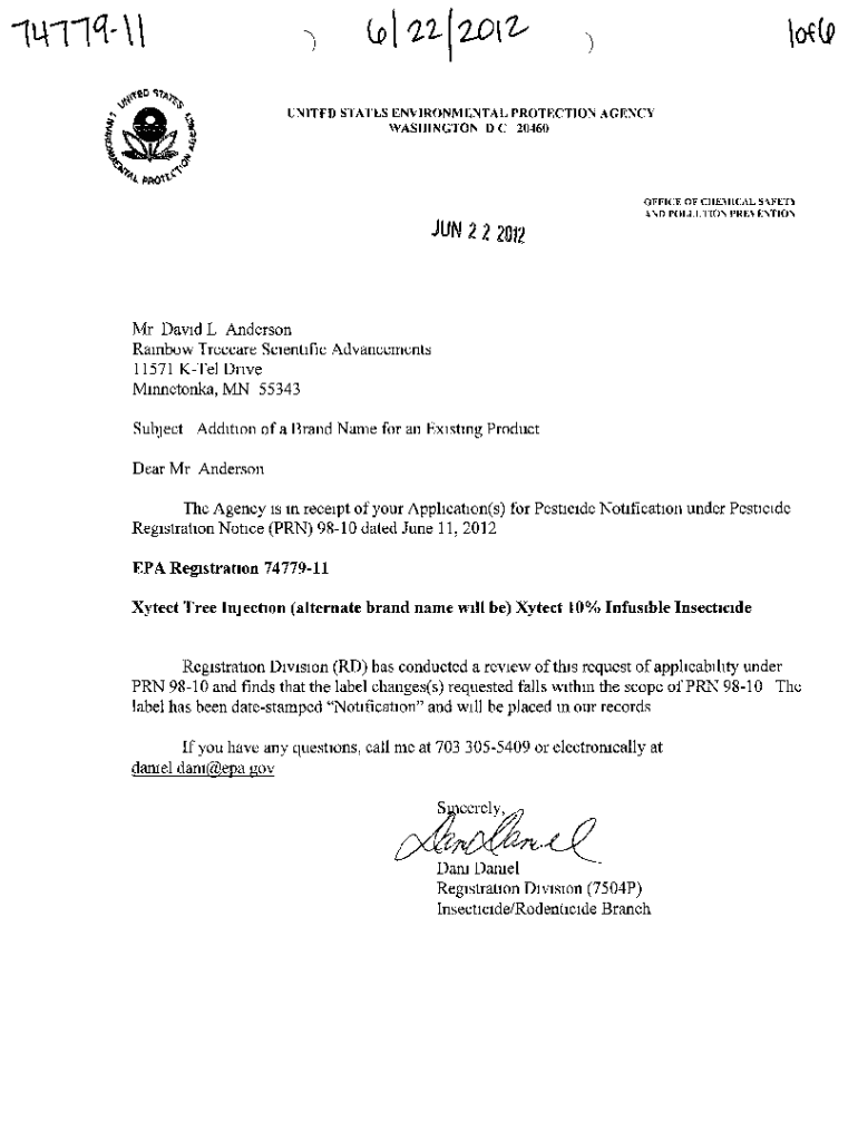 Fillable Online US EPA, Pesticide Product Label, XYTECT TREE INJECTION ...