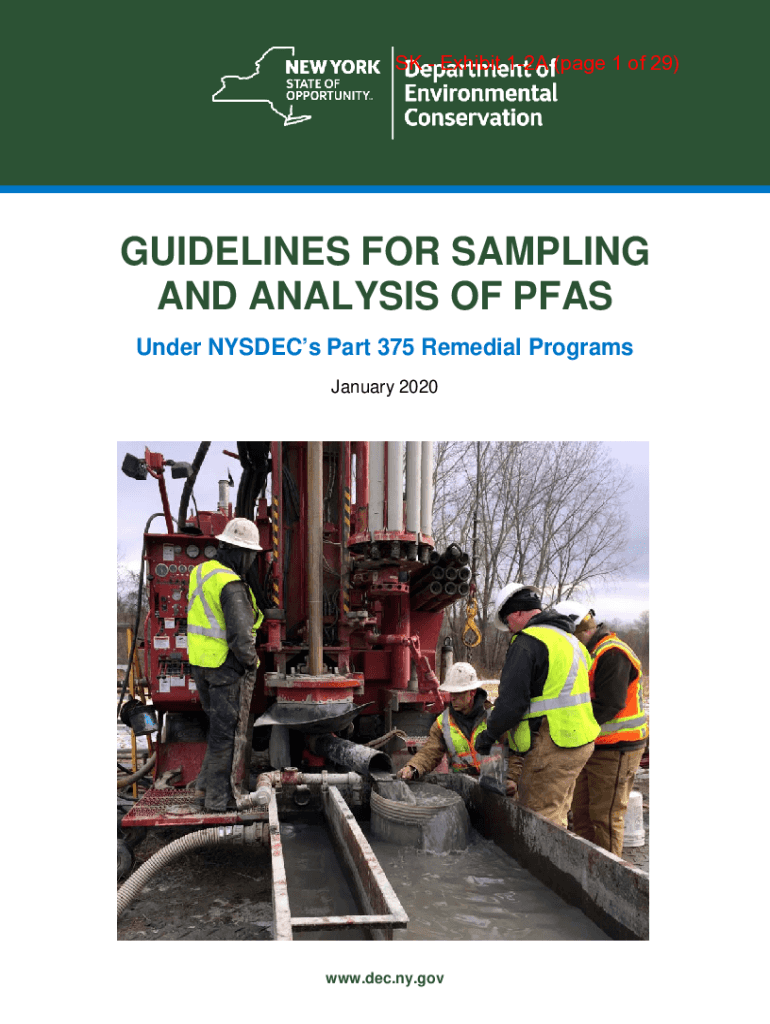Fillable Online GUIDELINES FOR SAMPLING AND ANALYSIS OF PFAS Fax Email ...