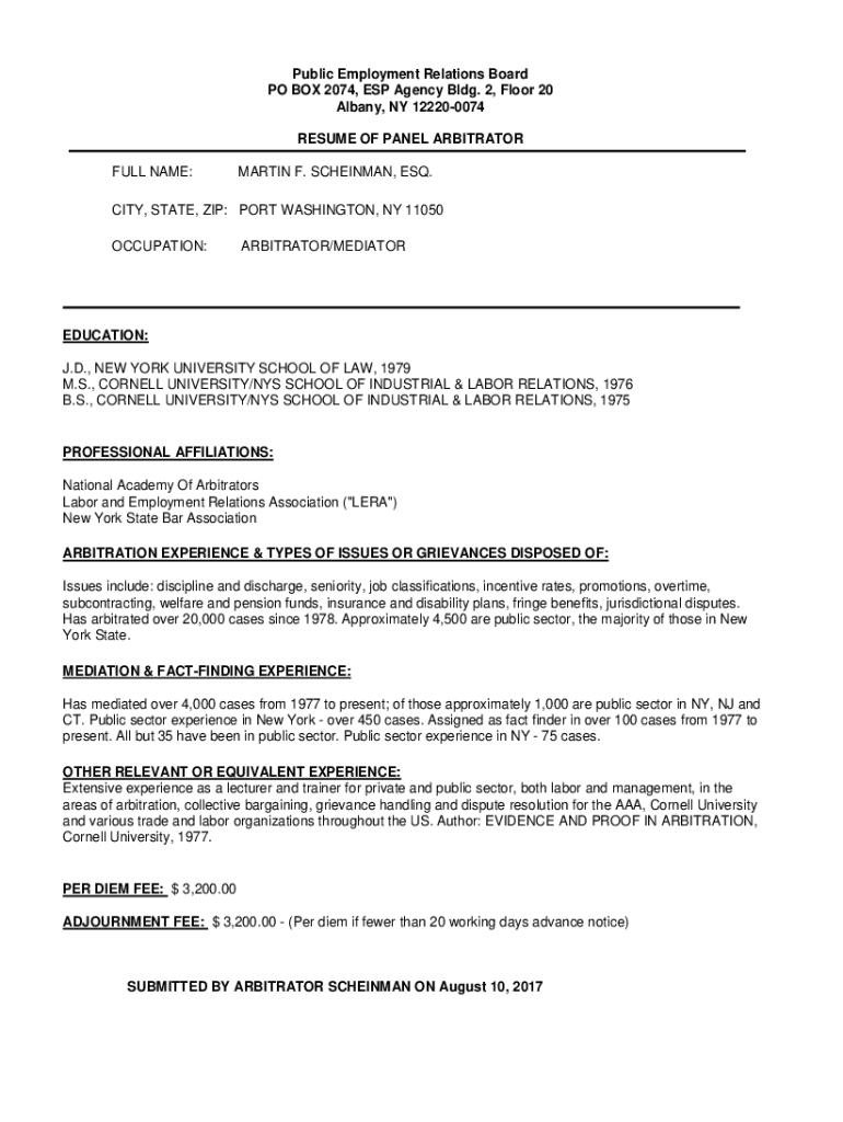 Fillable Online perb ny Pro-Se Tool - NYS Public Employment Relations ...