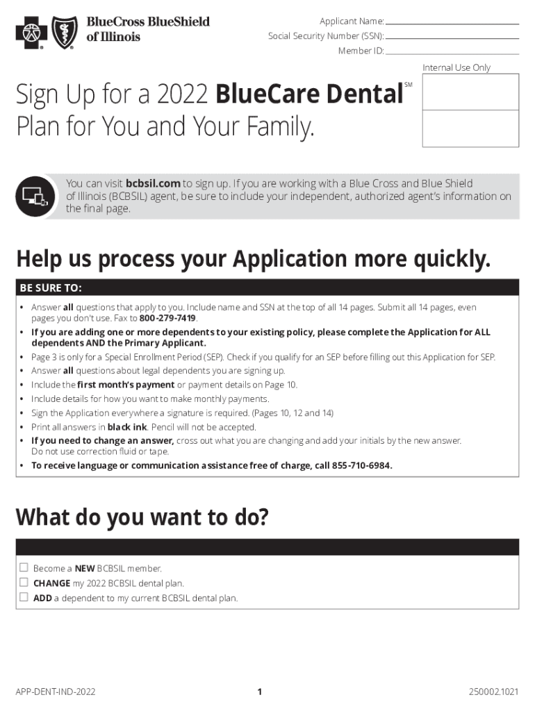 Fillable Online Social Security Number (SSN): Member ID: Internal Use ...