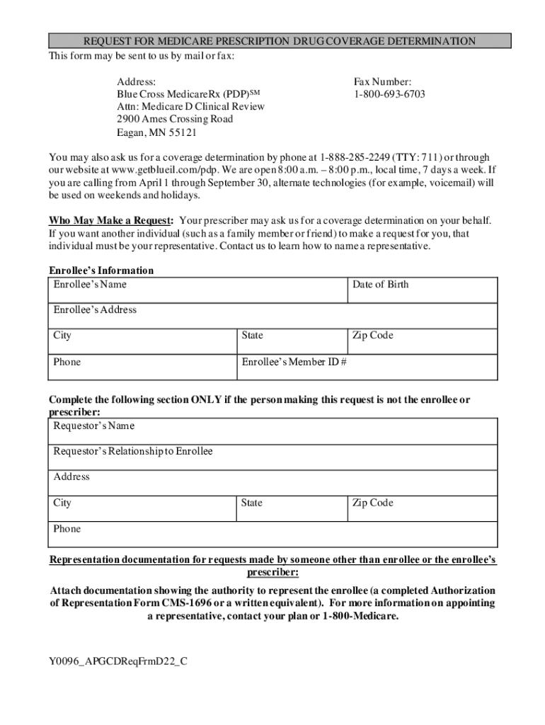 Fillable Online 2022 Determination - Prescription Drugs (PDP) - IL. 2022 Prescription drug ...