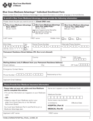 Fillable Online Blue Cross Medicare Advantage Plans - BCBSIL Fax Email ...