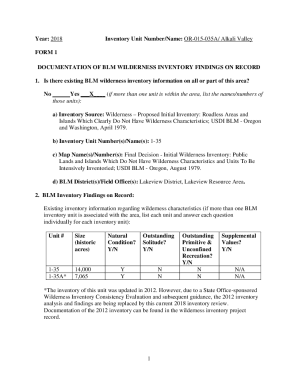 Fillable Online Fillable Online Year: Inventory Unit Number/Name ...