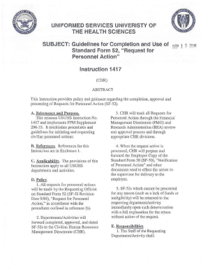 Fillable Online Instruction 1417. Guidelines for Completion and use of ...