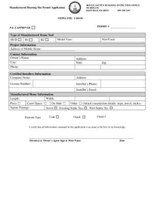 Fillable Online Type of Manufactured Home Seal HUD B1 Model Year: New/Used ... Fax Email Print ...