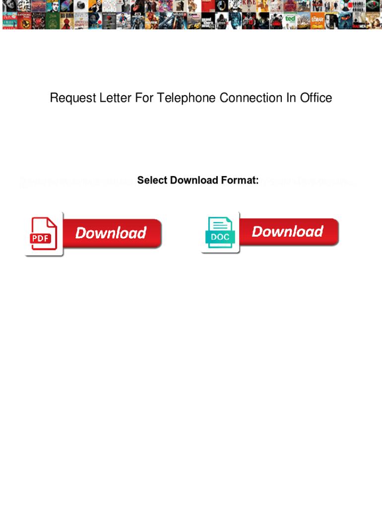 Fillable Online Request Letter For Telephone Connection In Office ...