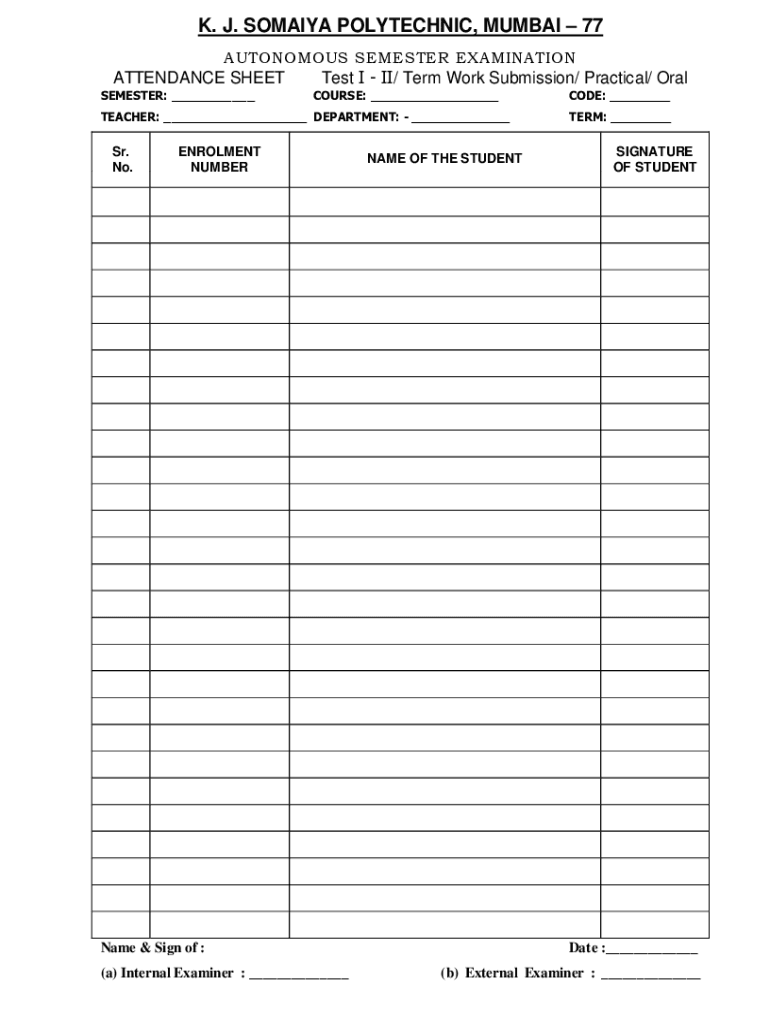 Fillable Online Attendance Sheet.doc Fax Email Print - pdfFiller