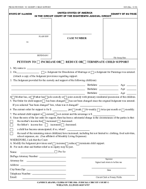 Fillable Online Child Support Modification Form - Legal Templates Fax ...