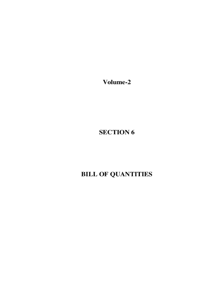 Fillable Online Billing of Quantities (BOQ)TypesExample BOQAdvantages ...