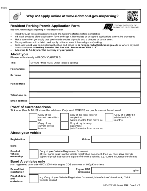 Fillable Online Resident permit application form Fax Email Print - pdfFiller