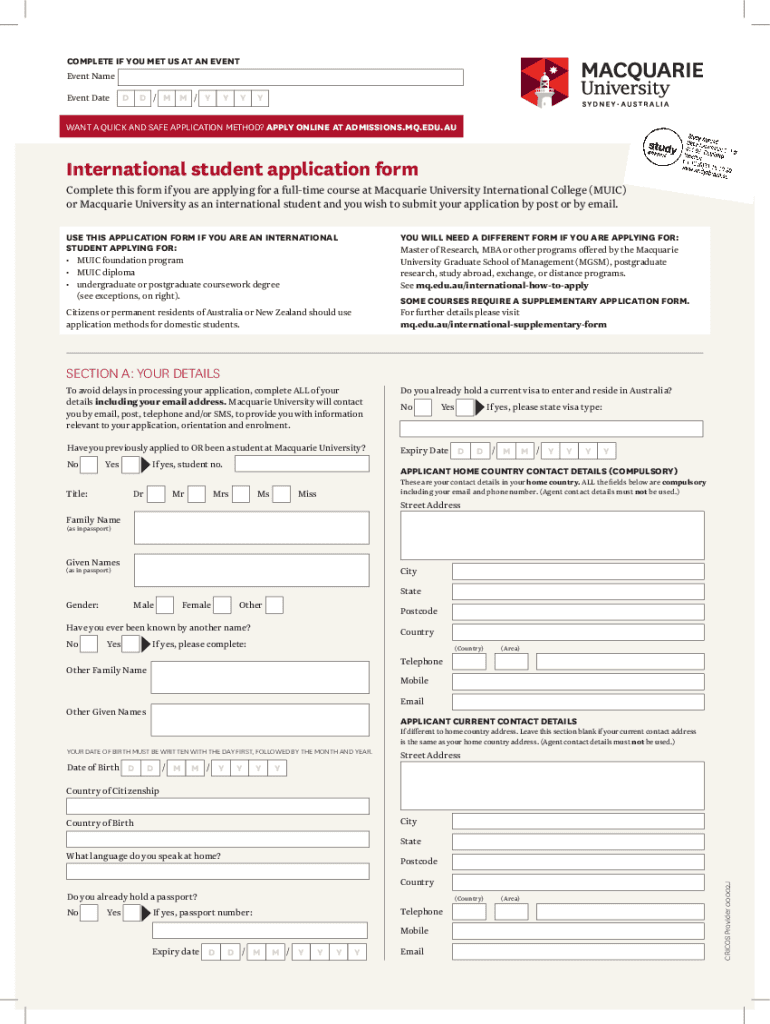 Fillable Online College Admission Form Pdf - Admission FormThe Study ...
