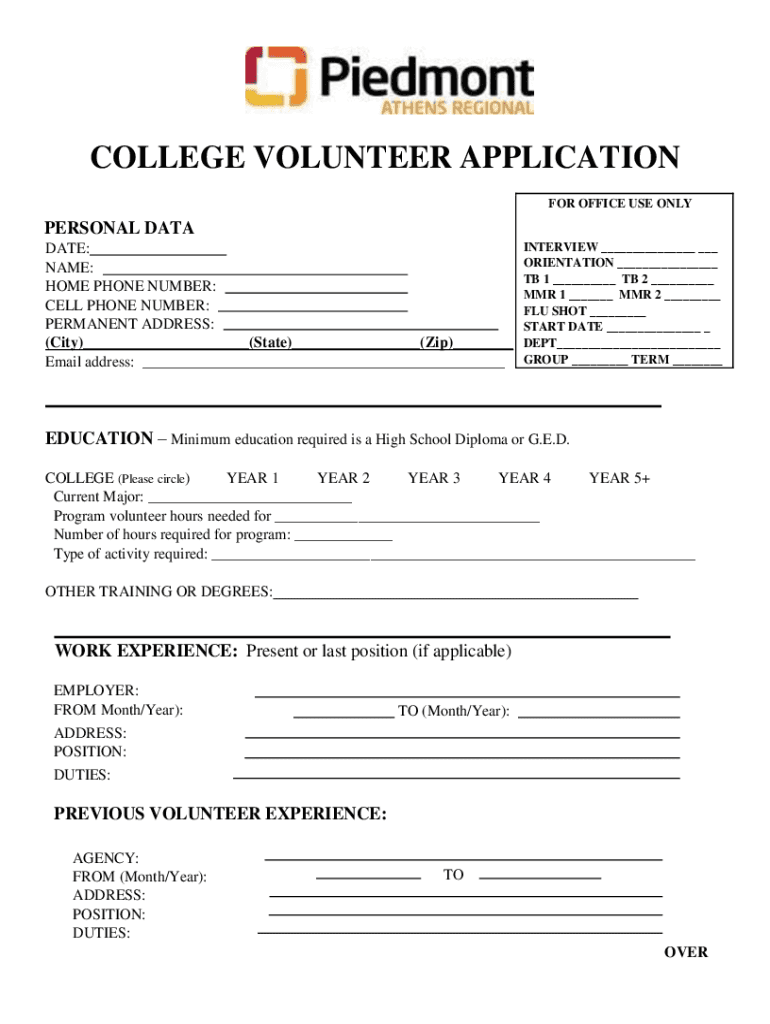 Fillable Online VOLUNTEER-APPLICATION (1).pdf - VOLUNTEER APPLICATION ...