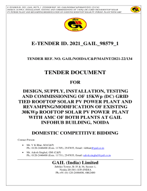 Fillable Online TENDER DOCUMENT - EQMagPro Fax Email Print - pdfFiller