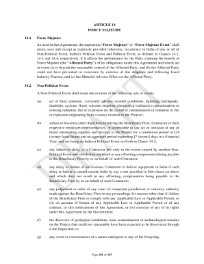 Fillable Online Force Majeure Sample Clauses: 170k SamplesLaw Insider ...