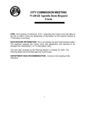 Fillable Online 11-29-22 Agenda Item Request Form Fax Email Print ...