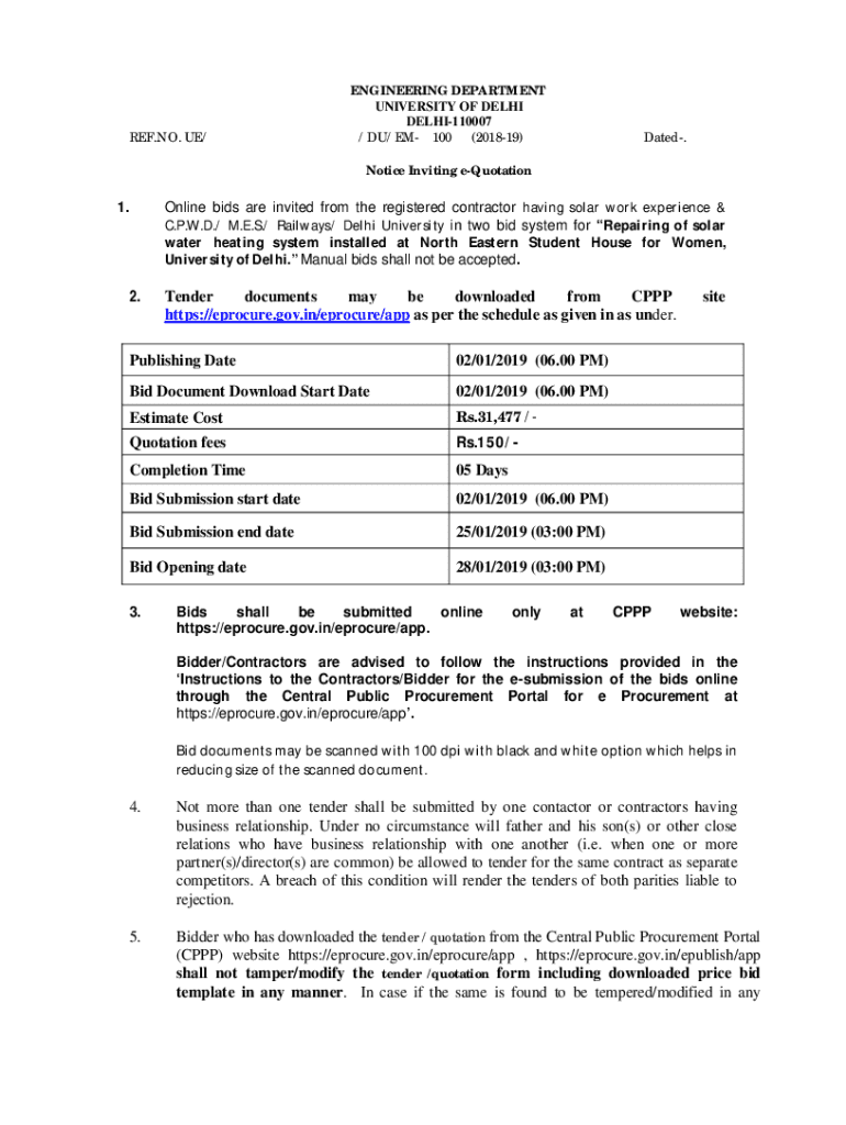 Fillable Online Engineering Department - Delhi University Fax Email Print - pdfFiller