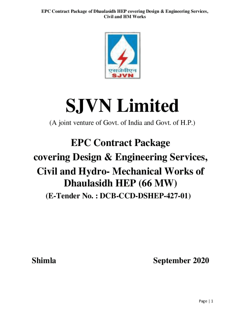Fillable Online Epc Contract Package Covering Design And Engineering ...