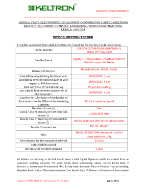 Fillable Online Tender Document-P1000 Fax Email Print - pdfFiller