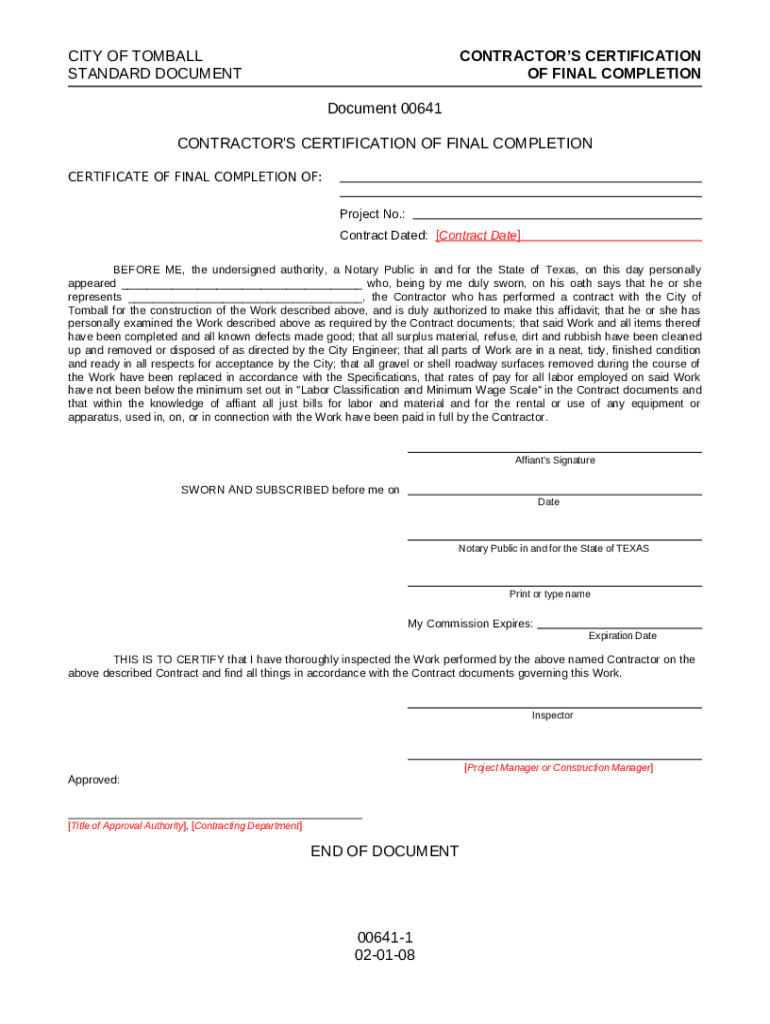 Free Certificate of Final CompletionFree to Print, SaveFAQs ...