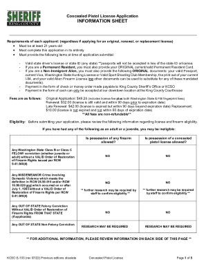Fillable Online Fillable Online Concealed Pistol License Application ...